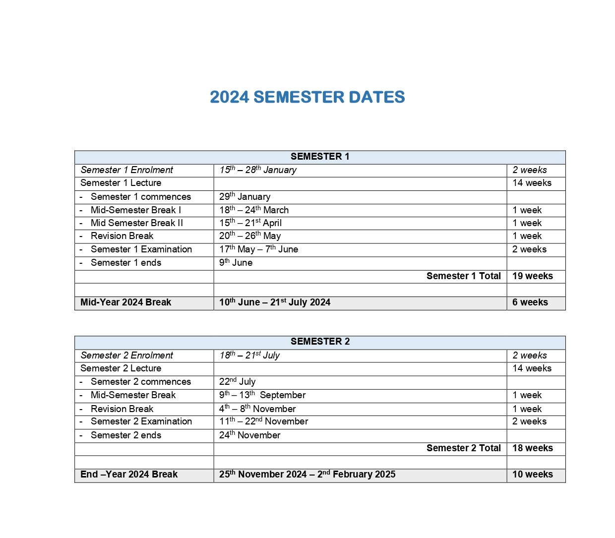 UPDATED SINU 2024 ACADEMIC CALENDAR AND ANNOUNCEMENT FOR ADDITIONAL ...