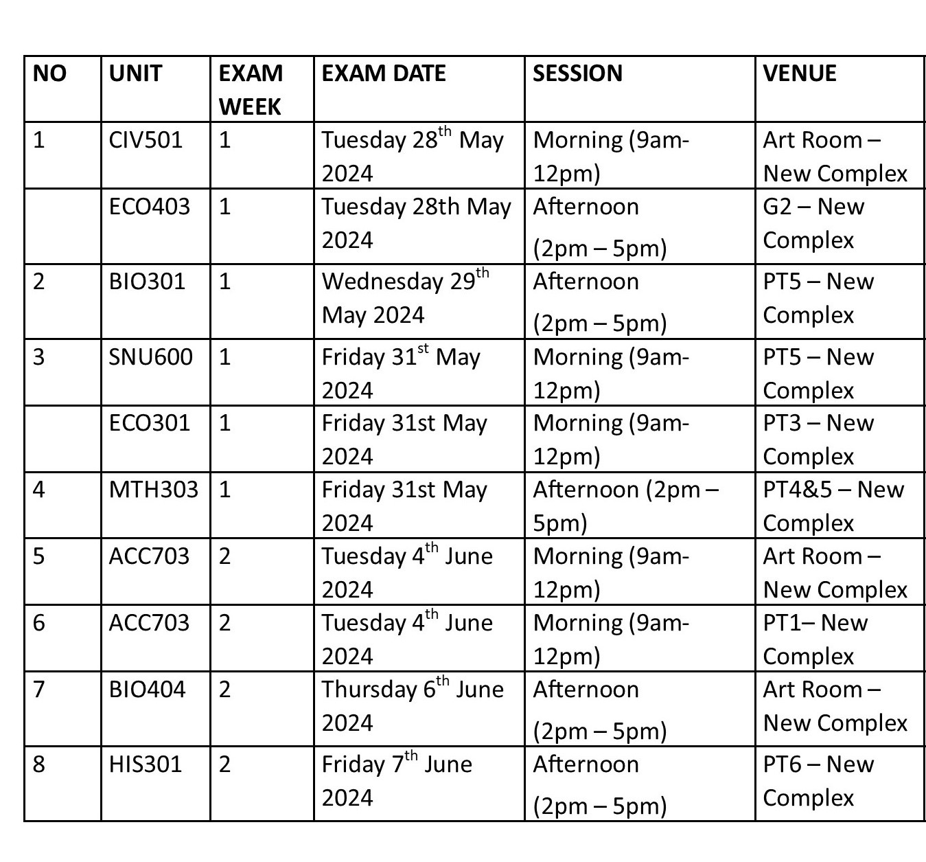 𝐈𝐌𝐏𝐎𝐑𝐓𝐀𝐍𝐓 𝐍𝐎𝐓𝐈𝐂𝐄: 𝐄𝐗𝐀𝐌𝐈𝐍𝐀𝐓𝐈𝐎𝐍 𝐒𝐄𝐀𝐓𝐈𝐍𝐆 𝐀𝐑𝐑𝐀𝐍𝐆𝐄𝐌𝐄𝐍𝐓𝐒 – SINU