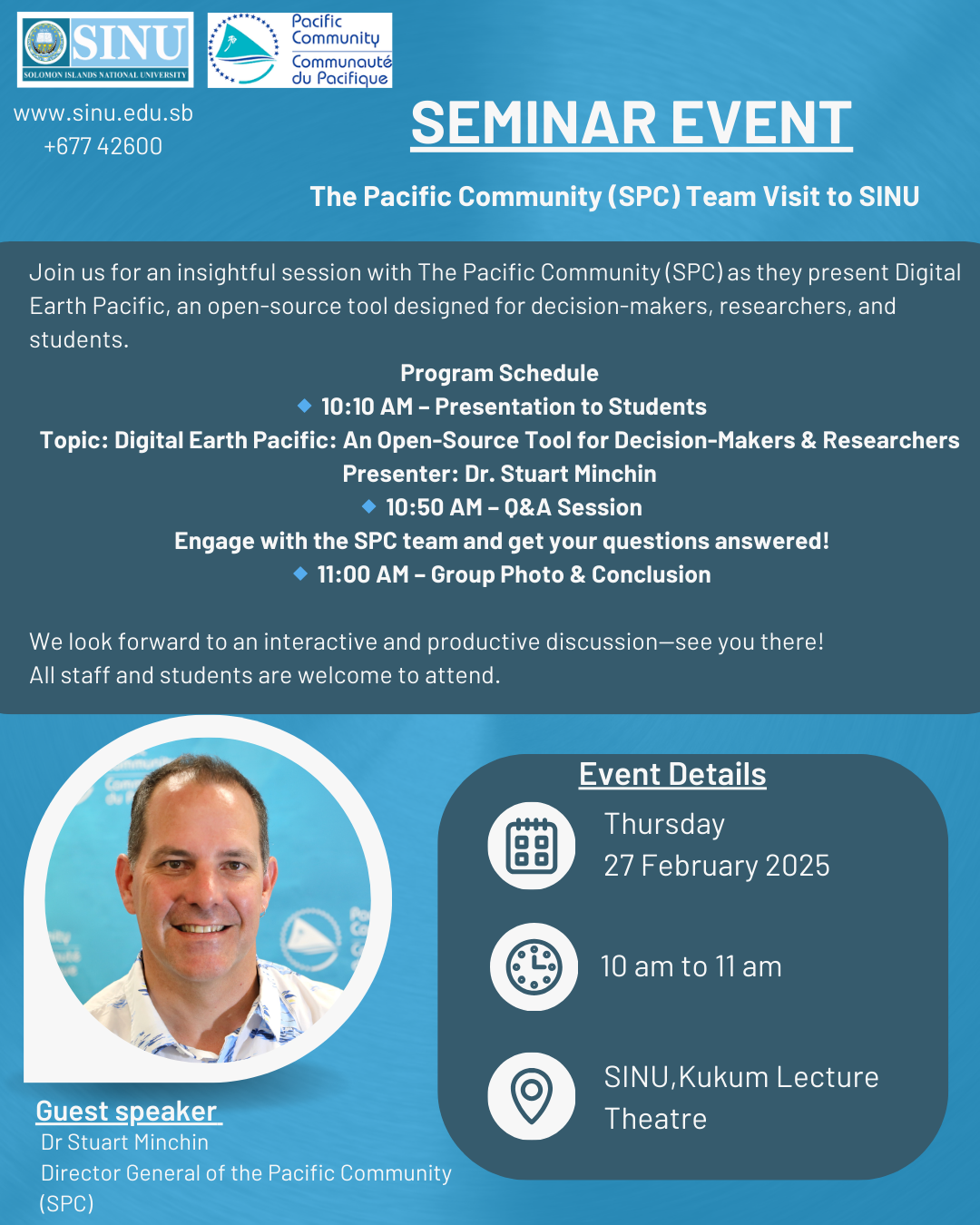 UPCOMING SEMINAR EVENT – SINU