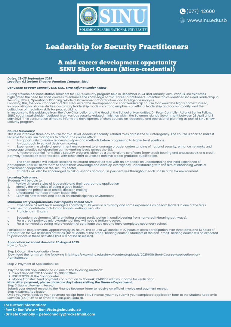 𝐒𝐈𝐍𝐔 𝐒𝐡𝐨𝐫𝐭 𝐋𝐞𝐚𝐝𝐞𝐫𝐬𝐡𝐢𝐩 𝐂𝐨𝐮𝐫𝐬𝐞 – 𝐀𝐩𝐩𝐥𝐢𝐜𝐚𝐭𝐢𝐨𝐧 𝐃𝐮𝐞 𝐃𝐚𝐭𝐞 𝐄𝐱𝐭𝐞𝐧𝐝𝐞𝐝 𝐭𝐨 𝟐𝟎 ...
