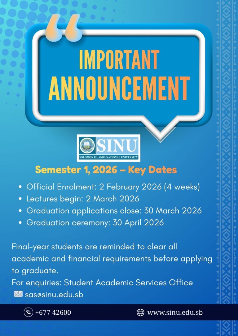 𝐒𝐈𝐍𝐔 𝐍𝐎𝐓𝐈𝐂𝐄 | 𝐒𝐞𝐦𝐞𝐬𝐭𝐞𝐫 𝟏, 𝟐𝟎𝟐𝟔 𝐀𝐜𝐚𝐝𝐞𝐦𝐢𝐜 𝐃𝐚𝐭𝐞𝐬 & 𝐆𝐫𝐚𝐝𝐮𝐚𝐭𝐢𝐨𝐧 𝐈𝐧𝐟𝐨𝐫𝐦𝐚𝐭𝐢𝐨𝐧 ...