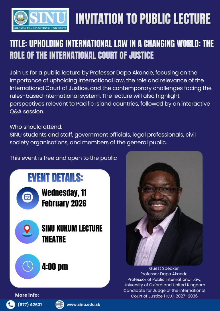 📢 PUBLIC LECTURE | YOU’RE INVITED – SINU