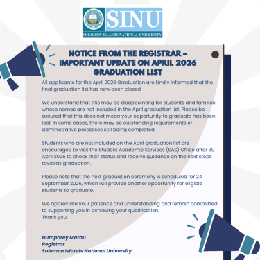 Announcement – SINU